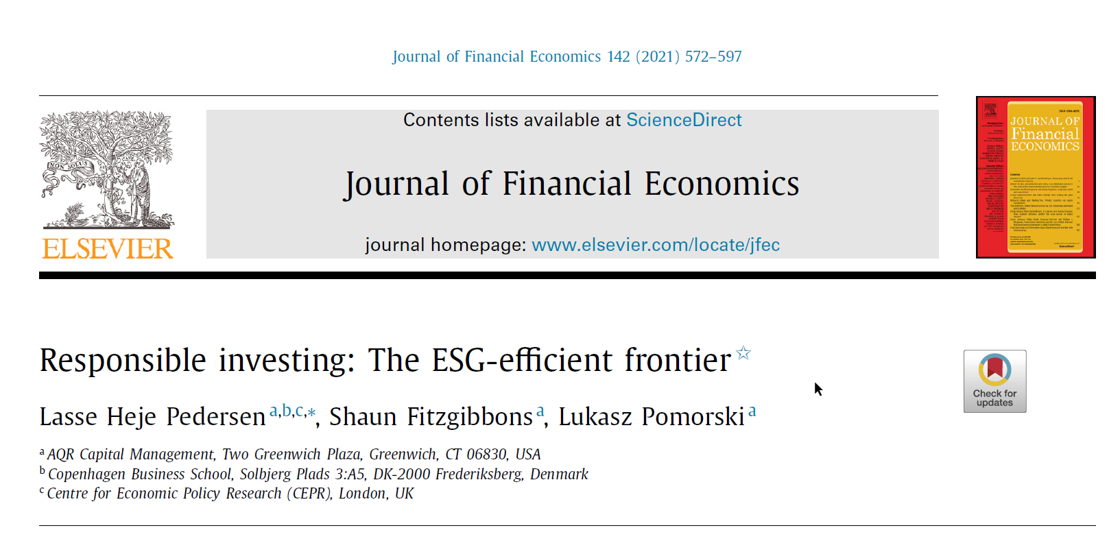 ESG & Institutional Investment